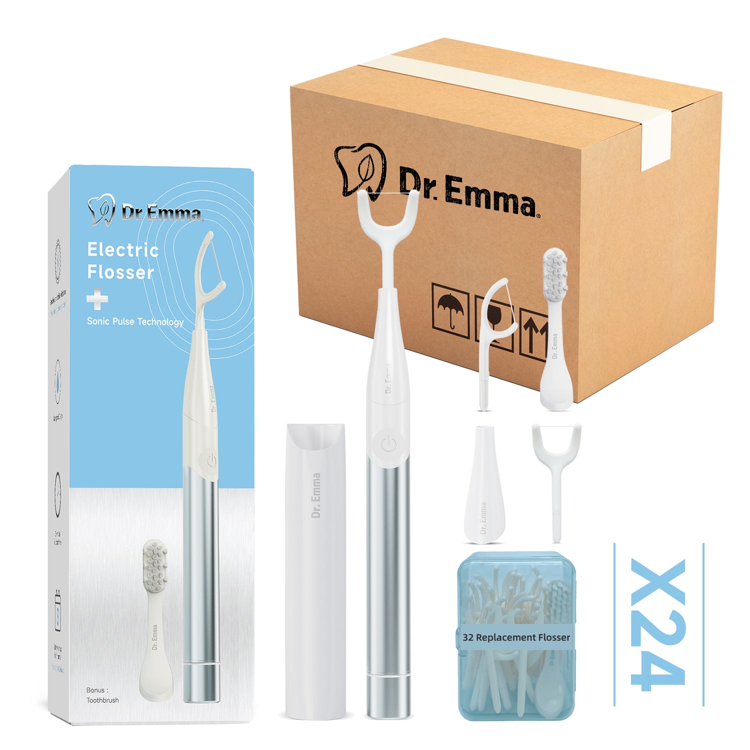 Dr. Emma Electric Flosser, Power Flosser for Adults – Dr Emma